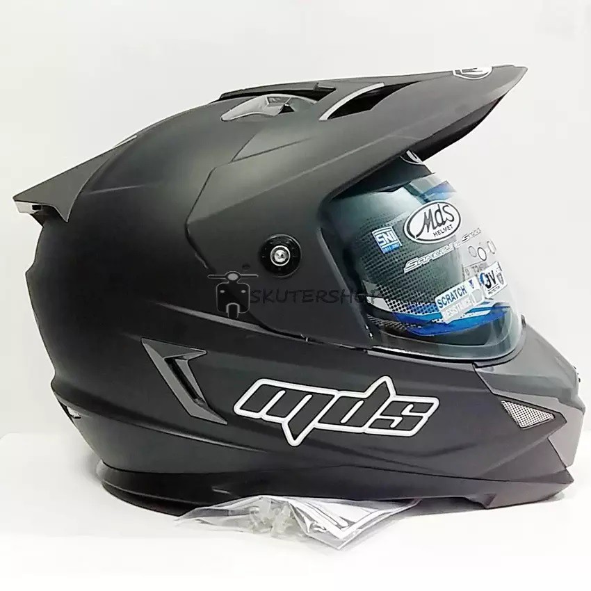 Jual Helm Full Face Motor Cross MDS Super Pro Supermoto Double Visor ...
