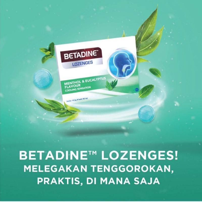 Jual BETADINE Lozenges Permen Menthol & Eucalyptus 19,2 g Indonesia ...