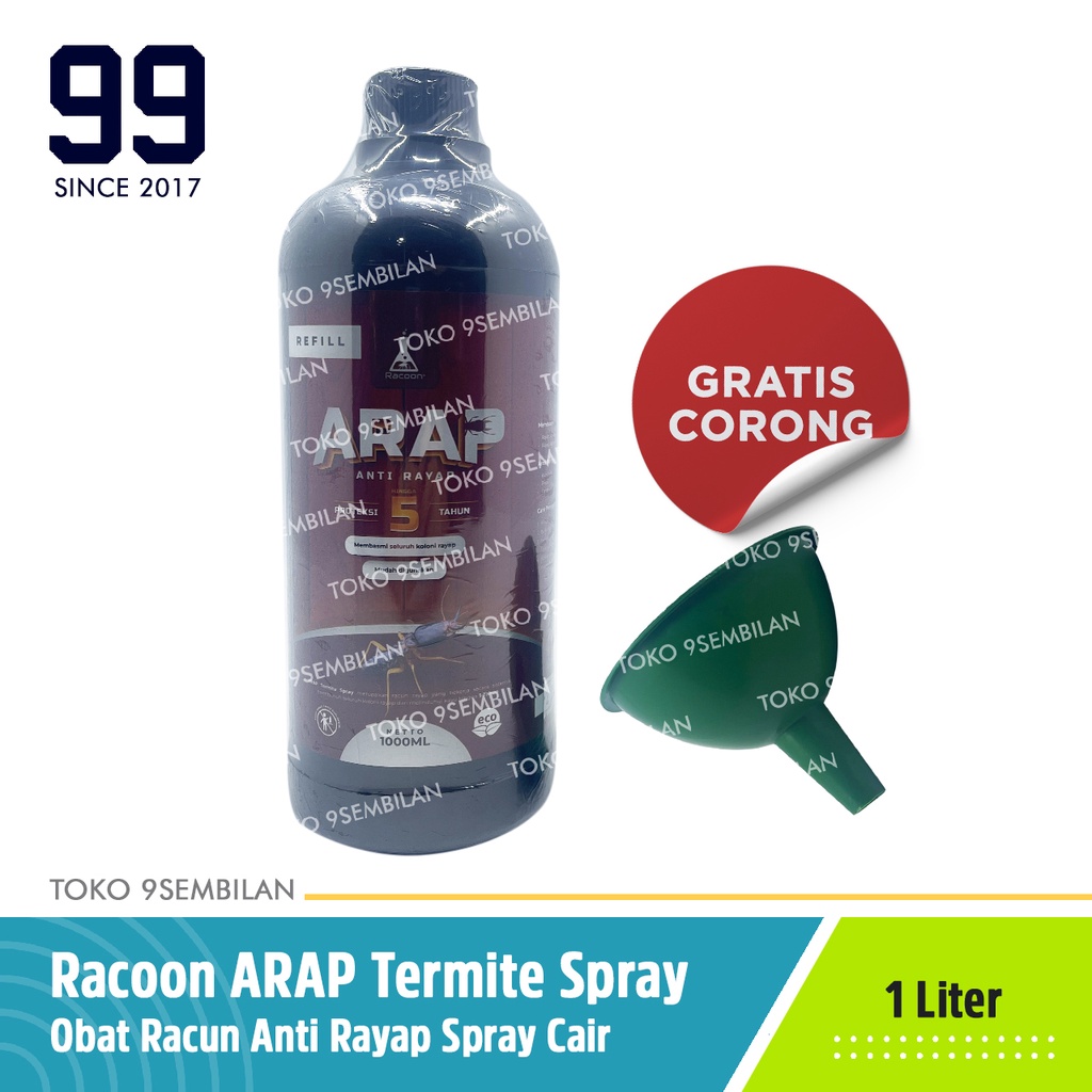 Jual Racoon ARAP Termite Spray 1 Liter Obat Racun Anti Rayap Spray Cair ...