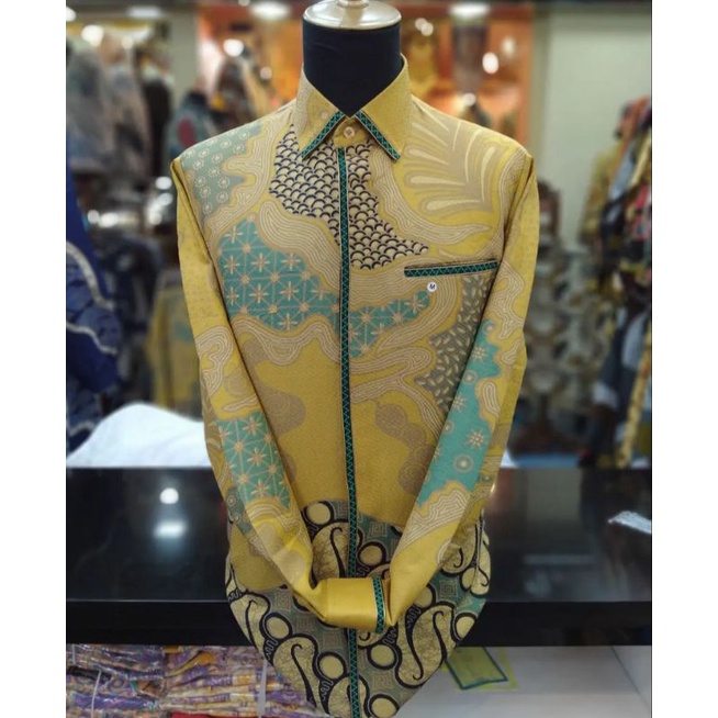 Jual Batik kemeja premium smock pria lengan panjang/batik exclusive ...