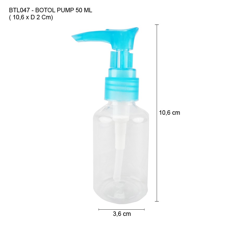 Jual Botol Pump Plastik Transparant 50 ml | Shopee Indonesia