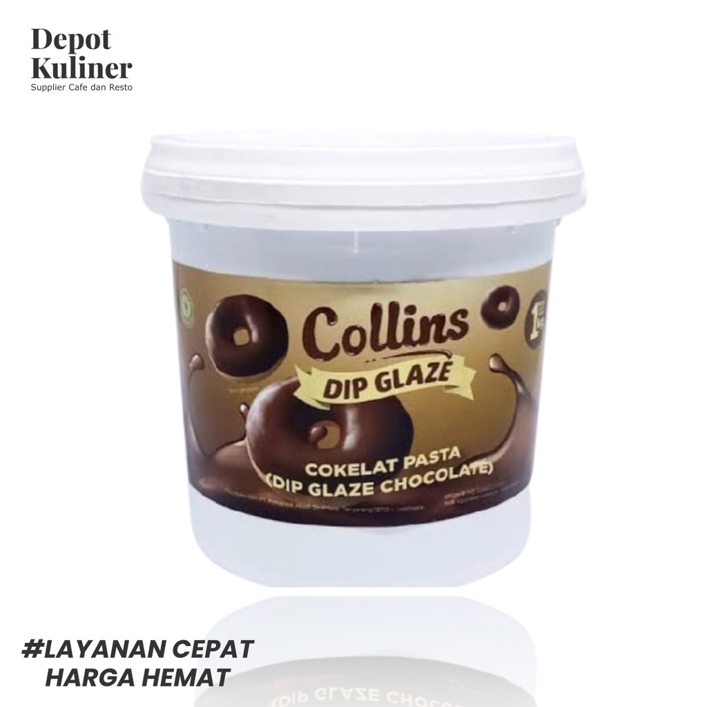 Jual Collins Dip Glaze Chocolate 1 KG - Collin Cokelat Pasta Coklat ...