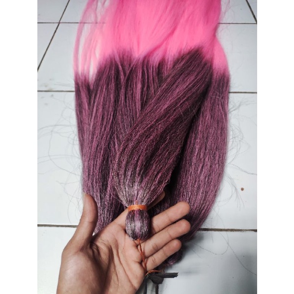 Jual Rambut Cemara ombre / Rambyt cemara mix 2 warna / Extension Rambut ...