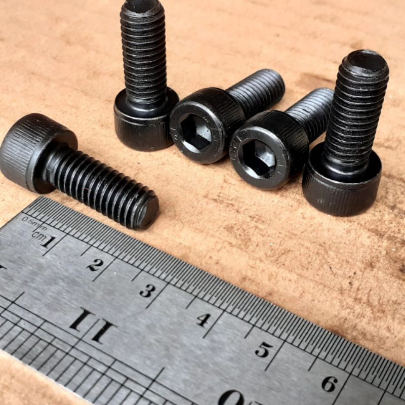 Jual BAUT L BAJA M8 X 20 / BAUT L M8 X 20 / BAUT L M8X20 BAJA HITAM / BAUT M8 / BAUT 13 KUNCI L6 ...
