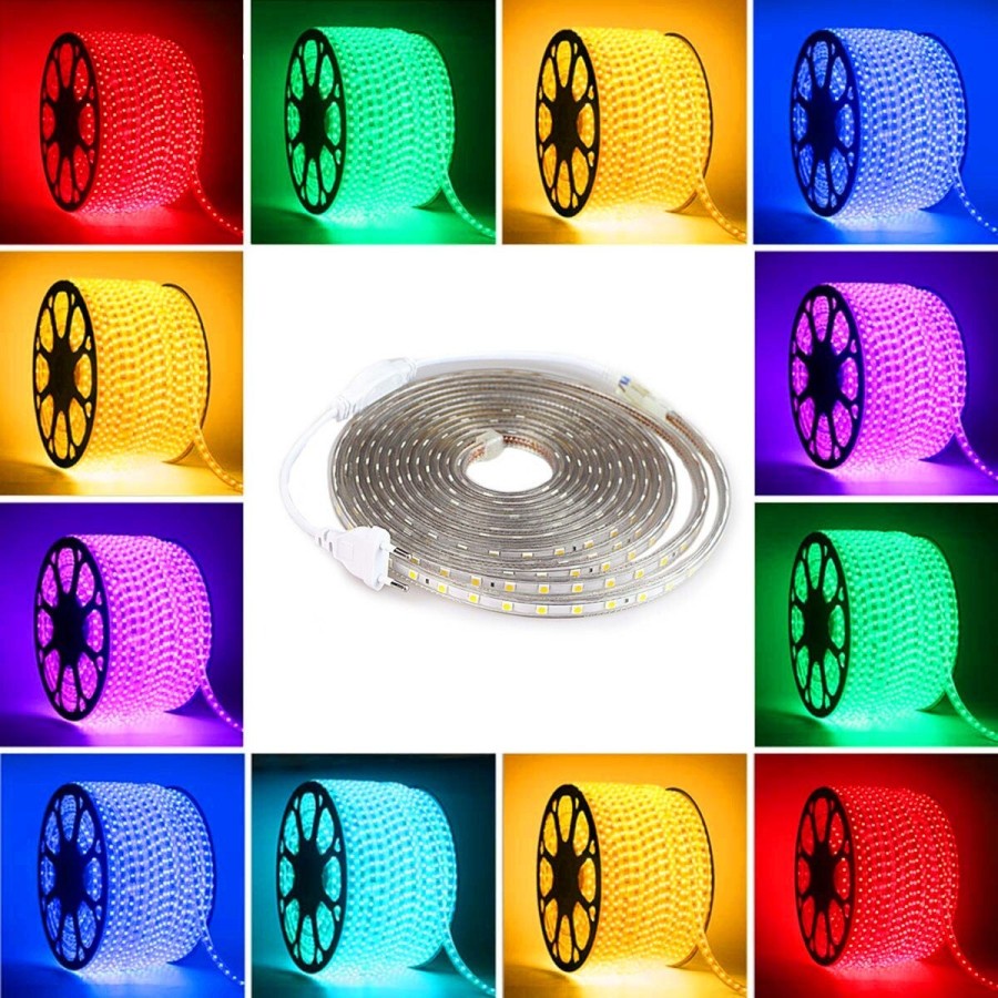 Jual Lampu Led Strip Selang 5050 SMD 220V Harga Per Meter - Biru ...