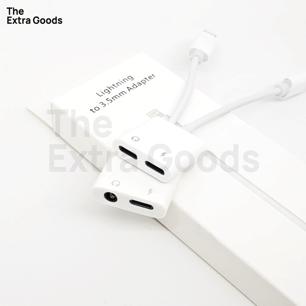 Jual Splitter Lightning Jack 3.5mm 2 in 1 Tanpa Bluetooth Converter 2 in 1 Support Mic | Shopee ...