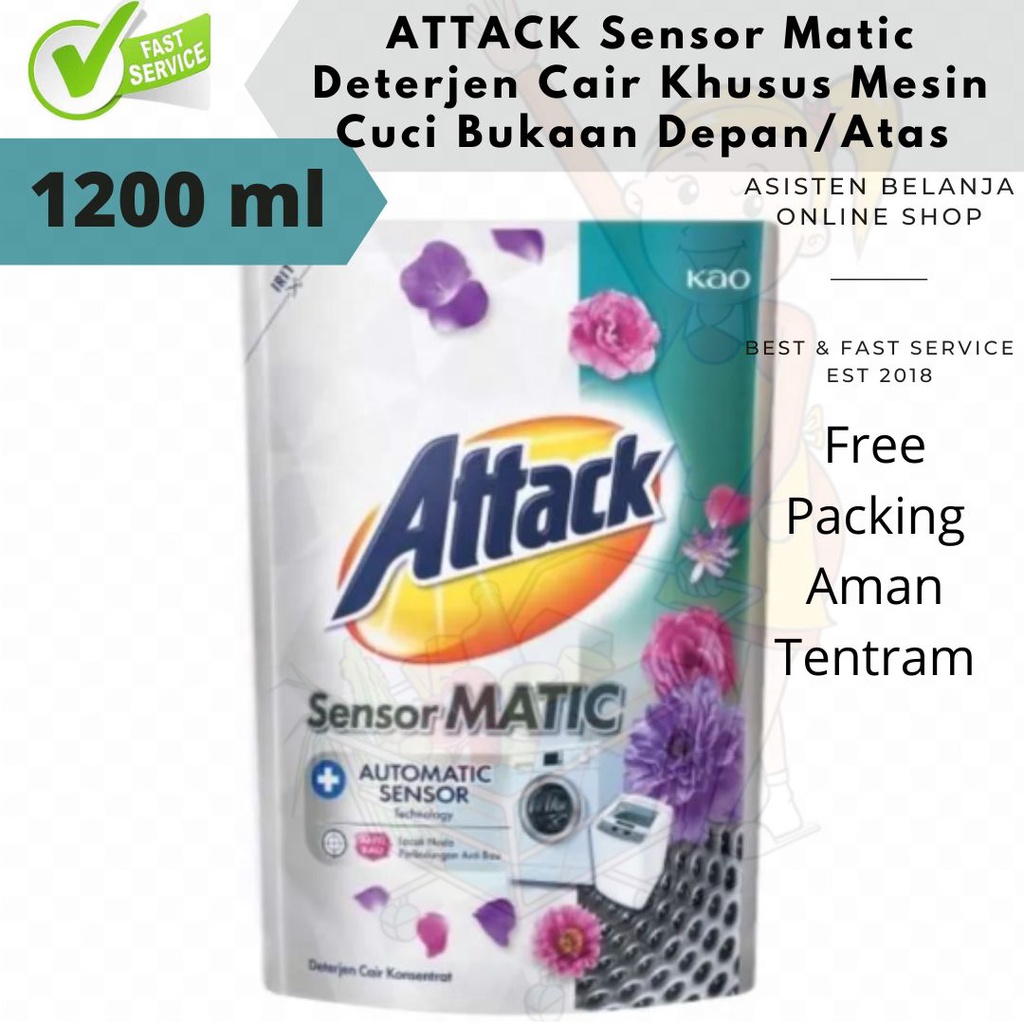 Jual Attack Sensor Matic Top Load Front Load Deterjen Cair 1200ml 1.2L Detergen Mesin Cuci ...