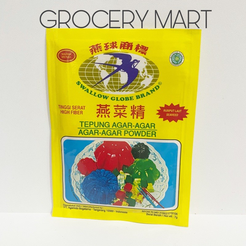 Jual Agar Agar Walet Swallow Globe Brand MERAH 1 Sachet - MERAH ...