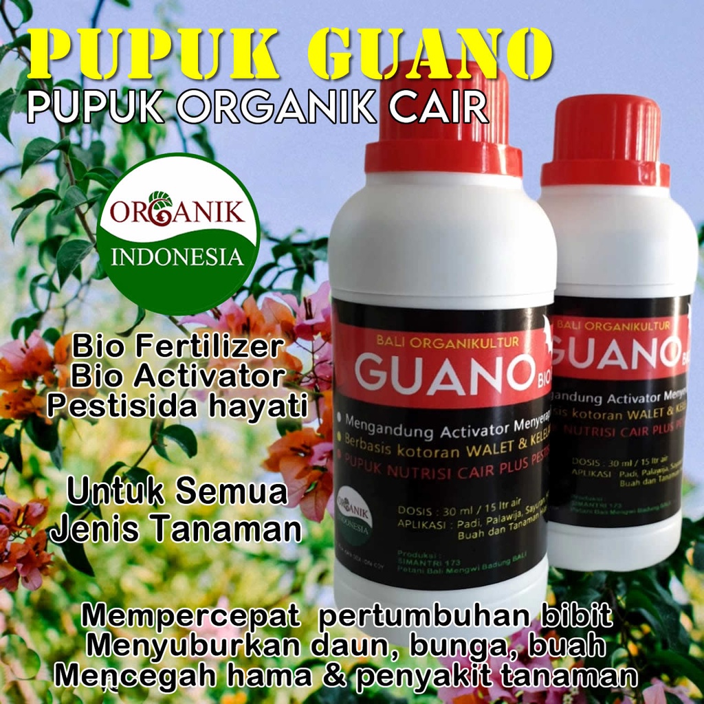 Jual Guano Bio Booster Pupuk Organik Cair Nutrisi Lengkap untuk Tanaman ...