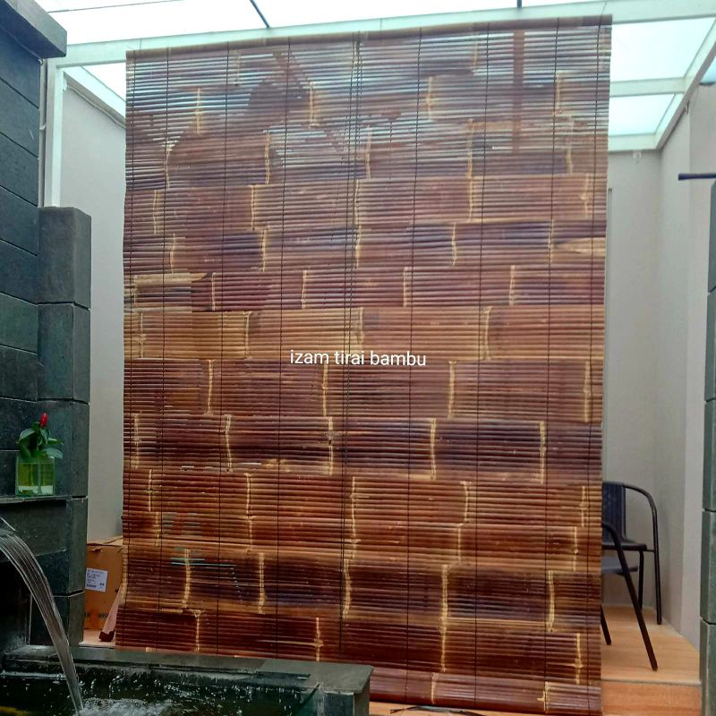 Jual Tirai outdoor,kerai bambu hitam,krey gulung,krei outdoor,2x3 Indonesia|Shopee Indonesia