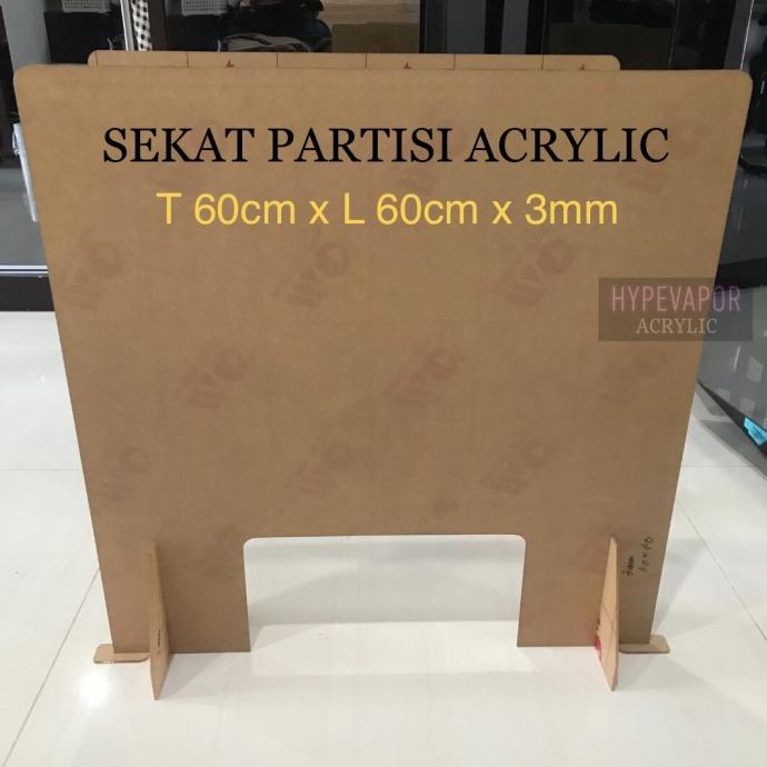 Jual SEKAT MEJA / PARTISI / PEMBATAS MEJA / TABLE DIVIDER AKRILIK TEBAL ...