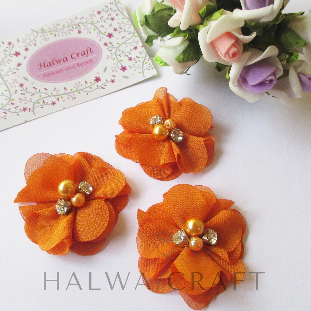 Jual Bunga 3D Petunia 07 / Aplikasi Payet Bunga 3D Murah | Shopee Indonesia