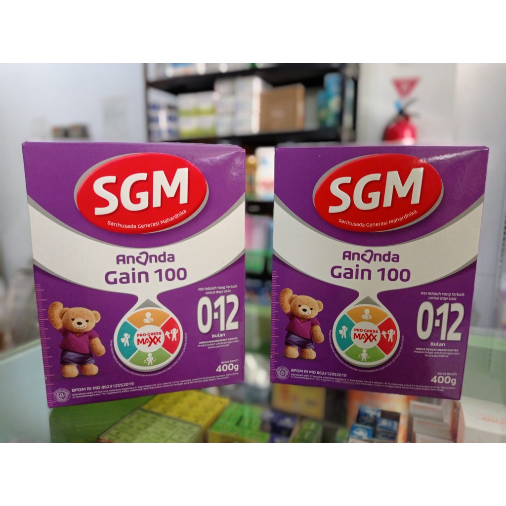 Jual SGM ANANDA GAIN 100 0-12BLN 400G BOX (per Pcs) | Shopee Indonesia