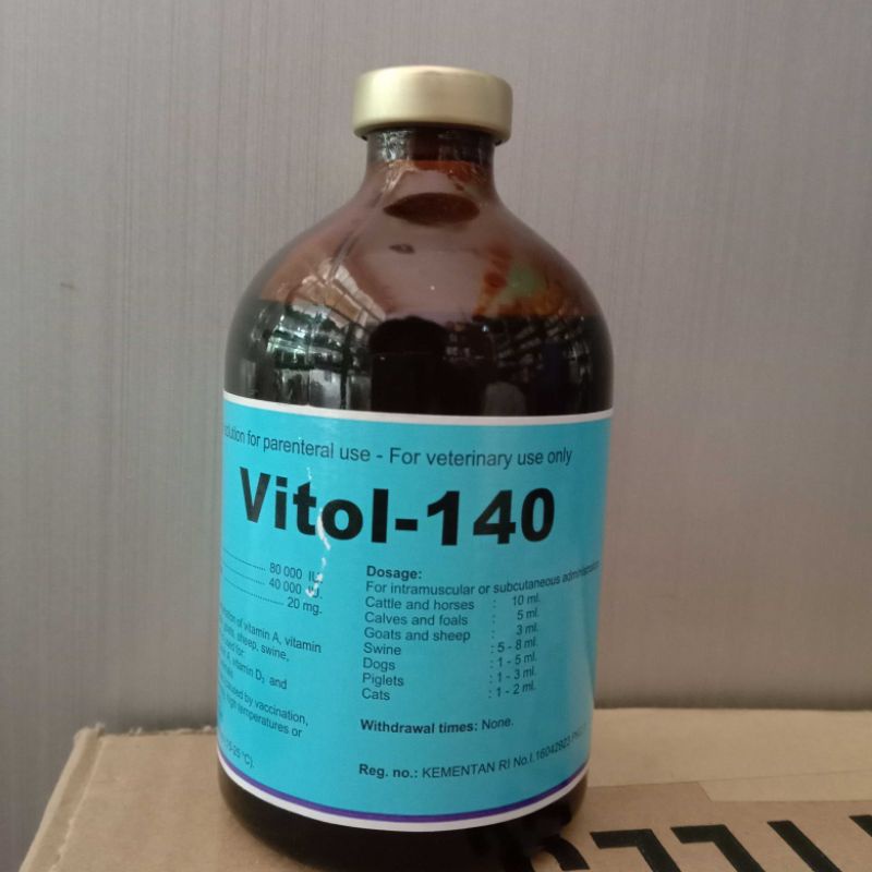 Jual Vitamin ternak A D dan E Vitol-140 100 ml | Shopee Indonesia