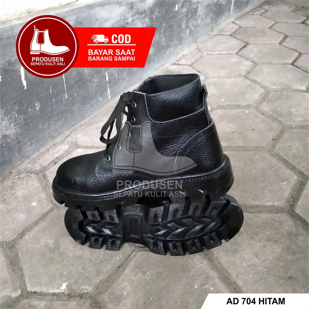 Jual SEPATU SAFETY SEPTI SEFTY PRIA KULIT ASLI BOOTS SEPATU UJUNG BESI ...