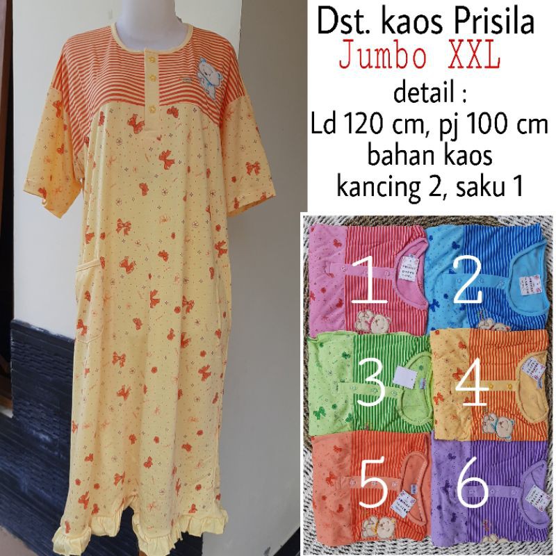 Jual Daster Jumbo murah prisilia kaos ld 120 cm | Shopee Indonesia