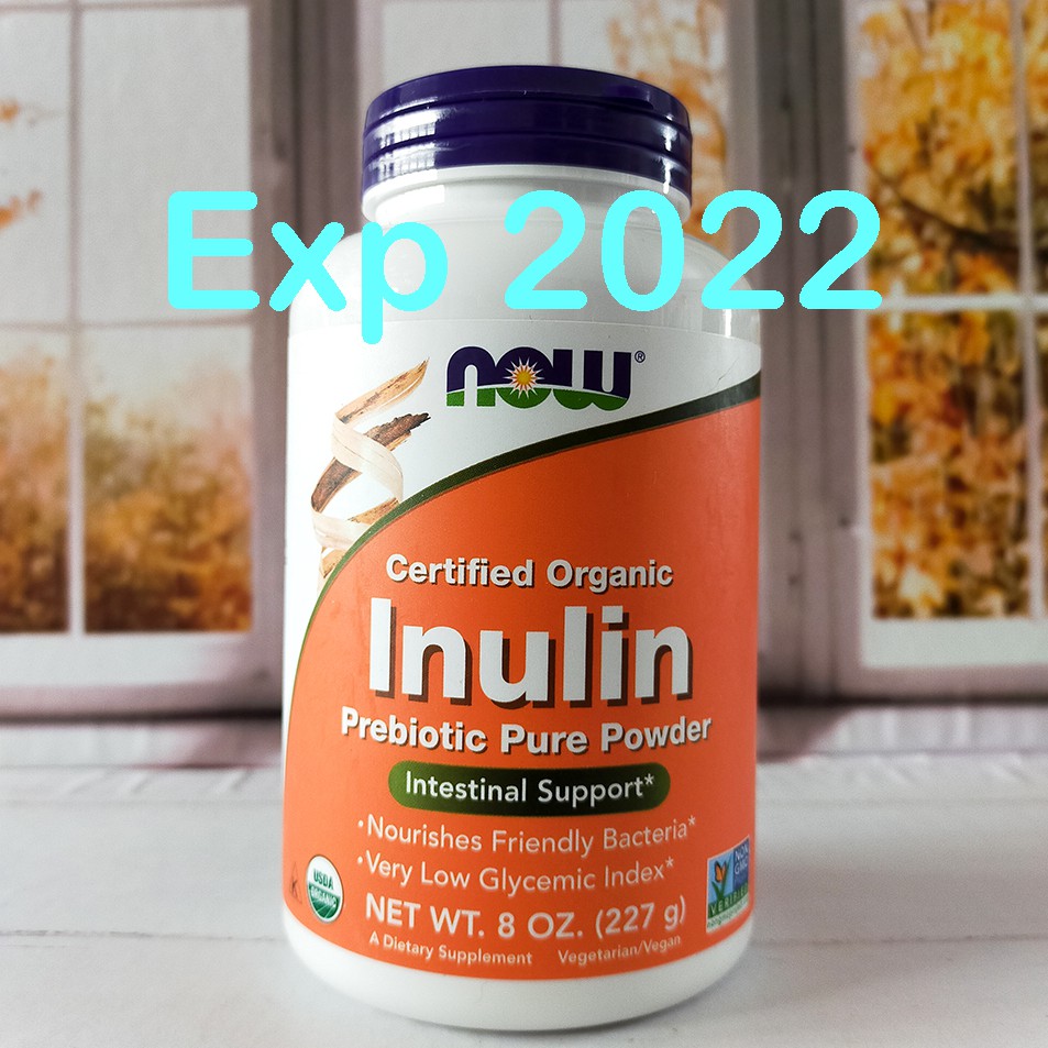 Now Foods Inulin Certified Organic Prebiotic Pure Powder 227 gram ...