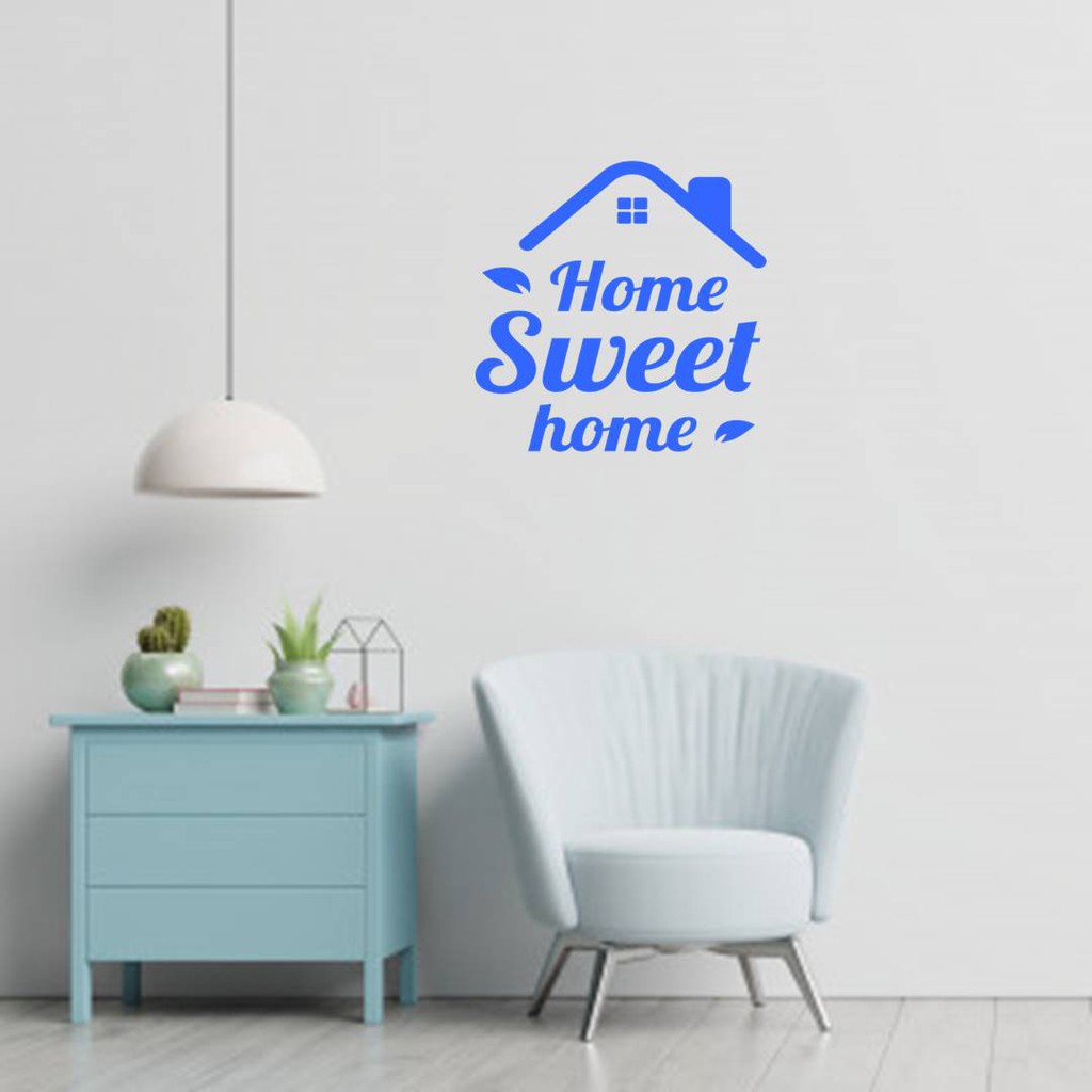Stiker dinding home sweet home sticker cutting wall stiker stiker ...
