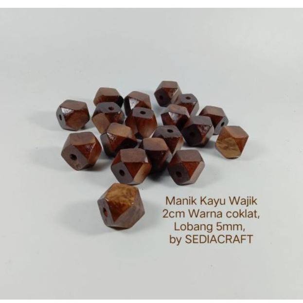 Jual Manik Kayu Wajik 2cm Warna Coklat | Shopee Indonesia