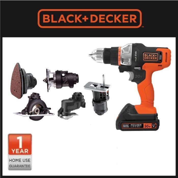 Jual BLACK+DECKER EVO185K - BOR CORDLESS MESIN MULTI FUNGSI 6 TOOL KIT Indonesia|Shopee Indonesia