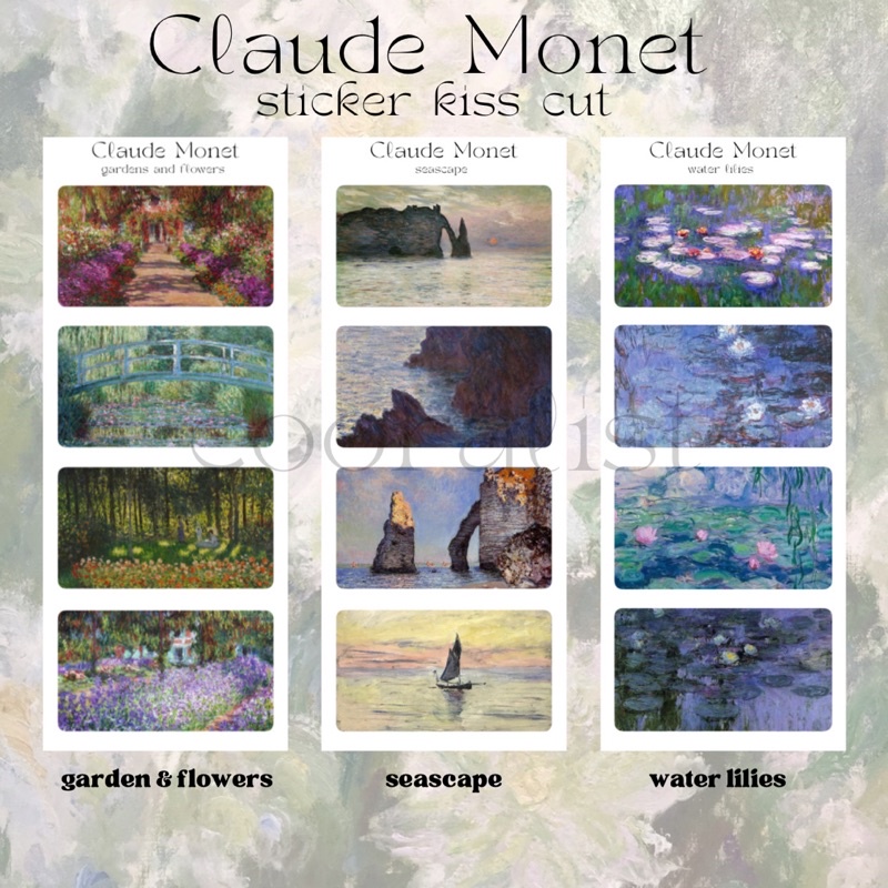 Jual claude monet sticker aesthetic | Shopee Indonesia