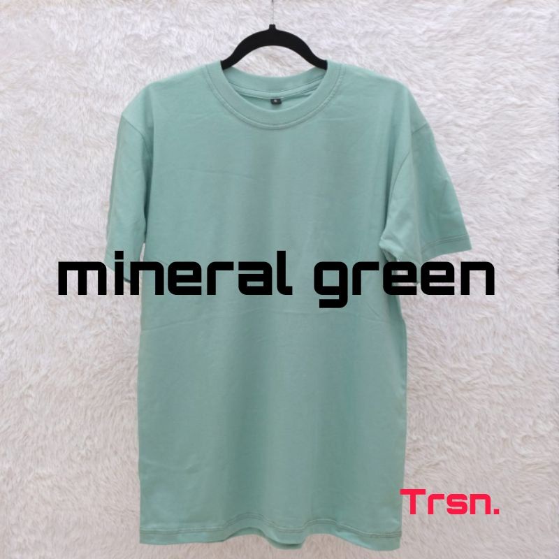 Jual Kaos polos Mineral green 24s / Kaos polos premium cotton combed ...