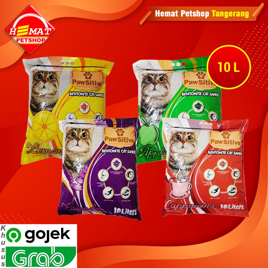Jual [GOSEND] Pasir Kucing Pawsitive 10 Liter / Cat Litter Gumpal Wangi ...