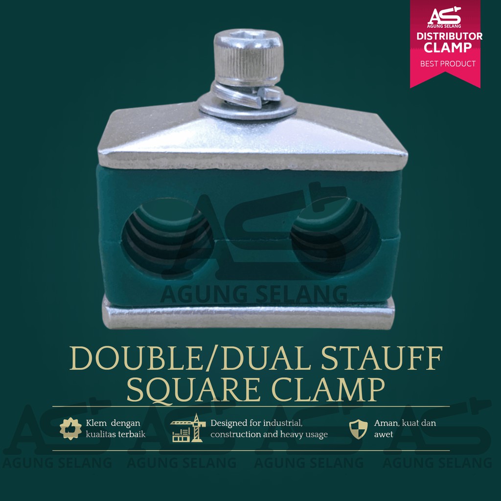 Jual Klem Pipa Double 20 mm Model Stauff EO Tube Clamp Diameter 20mm ...