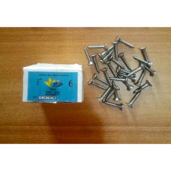 Jual [Harga per Kotak] Sekrup Kayu 3/4" x 6 - Baut Skrup Plus Isi ...