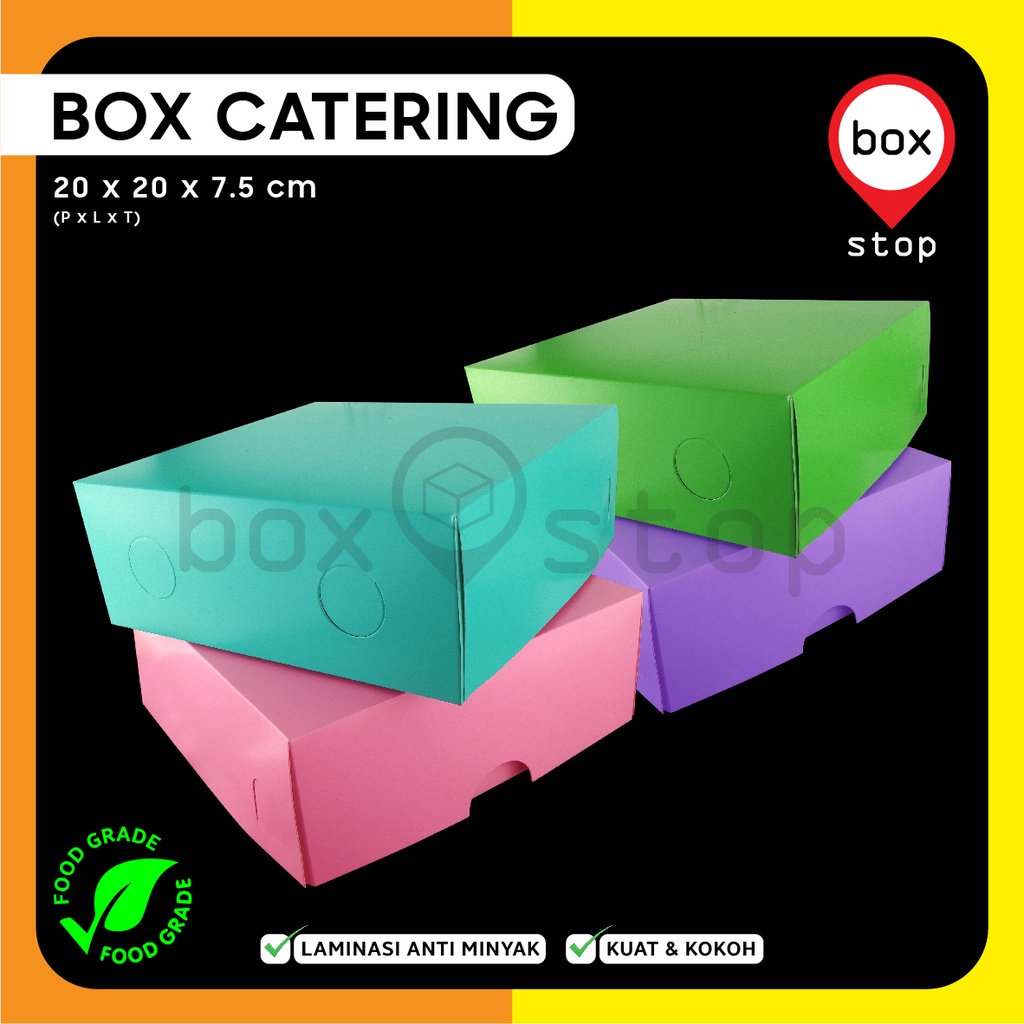 Jual Box Katering - Kotak Catering- Dus Nasi - 20x20x7,5 cm (15 pcs ...