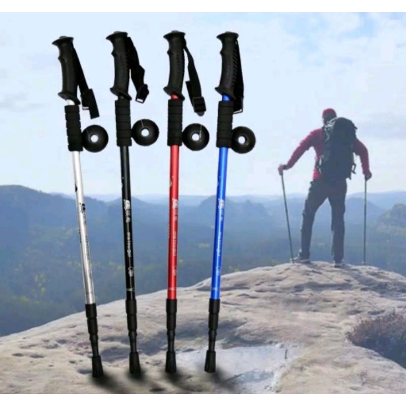 Jual tracking pole tongkat pendaki gunung panjang 135cm | Shopee Indonesia