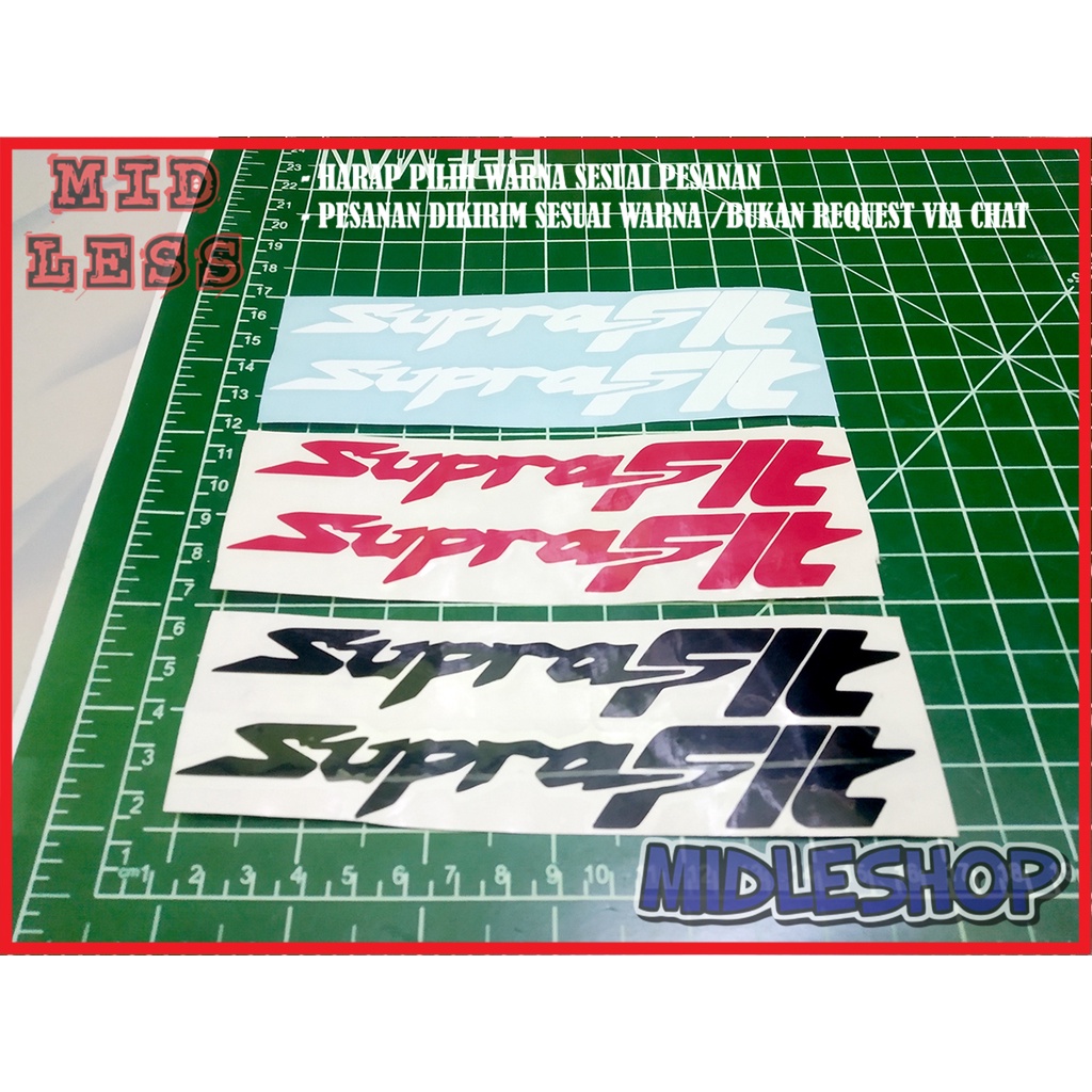 Jual Stiker Motor/Cutting Stiker Motor Vinyl Logo Isi 2 Supra Fit ...