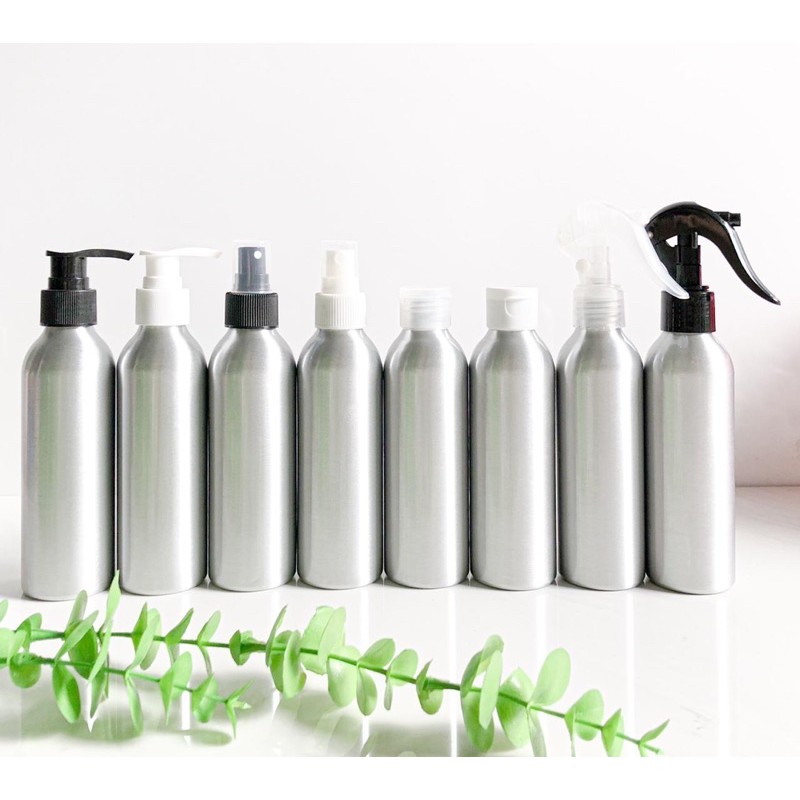 Jual 150ml Botol ALUMUNIUM tutup SPRAY TRIGER PUMP FLIPTOP - botol isi ...