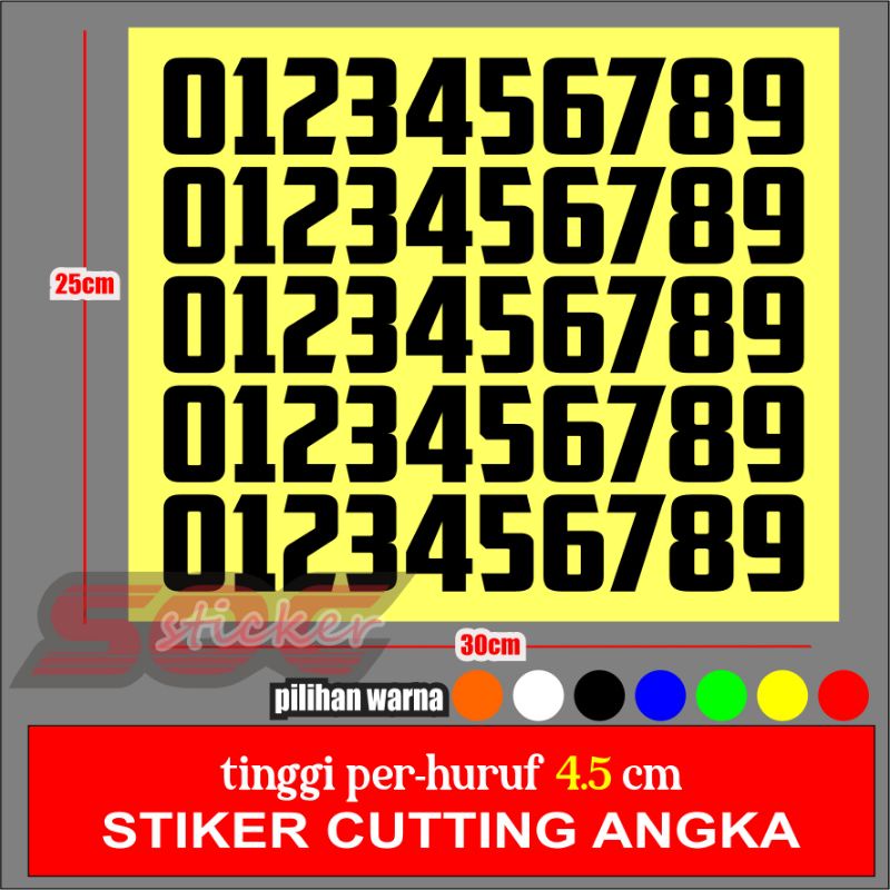 Jual Stiker Angka Besar Cutting Sticker Alfabet | Shopee Indonesia