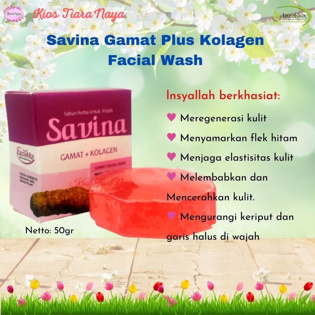 Jual Sabun Muka Herbal Savina Gamat Plus Kolagen | Shopee Indonesia