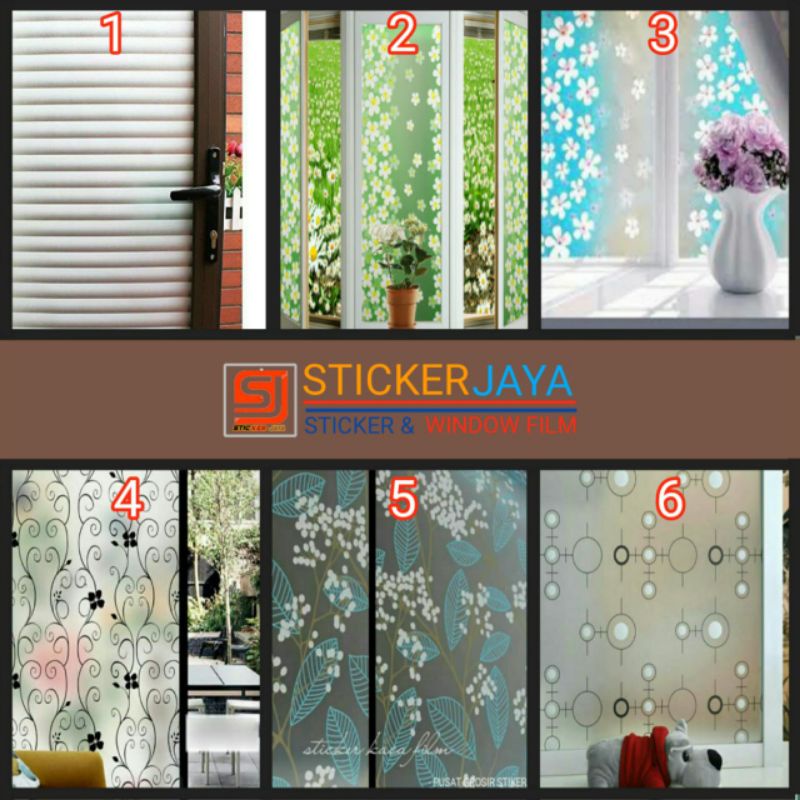 Jual Stiker Kaca Film Jendela Rumah / Sandblast / Sticker Kaca Motif ...
