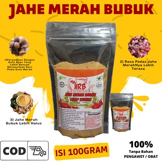 Jual Bubuk Jahe Merah Isi 100 Gram / Jahe Merah Bubuk Herbal ...