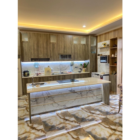 Jual MEJA/DAPUR/KITCHEN/MAKAN/MARMER/HPL/ISLAND | Shopee Indonesia