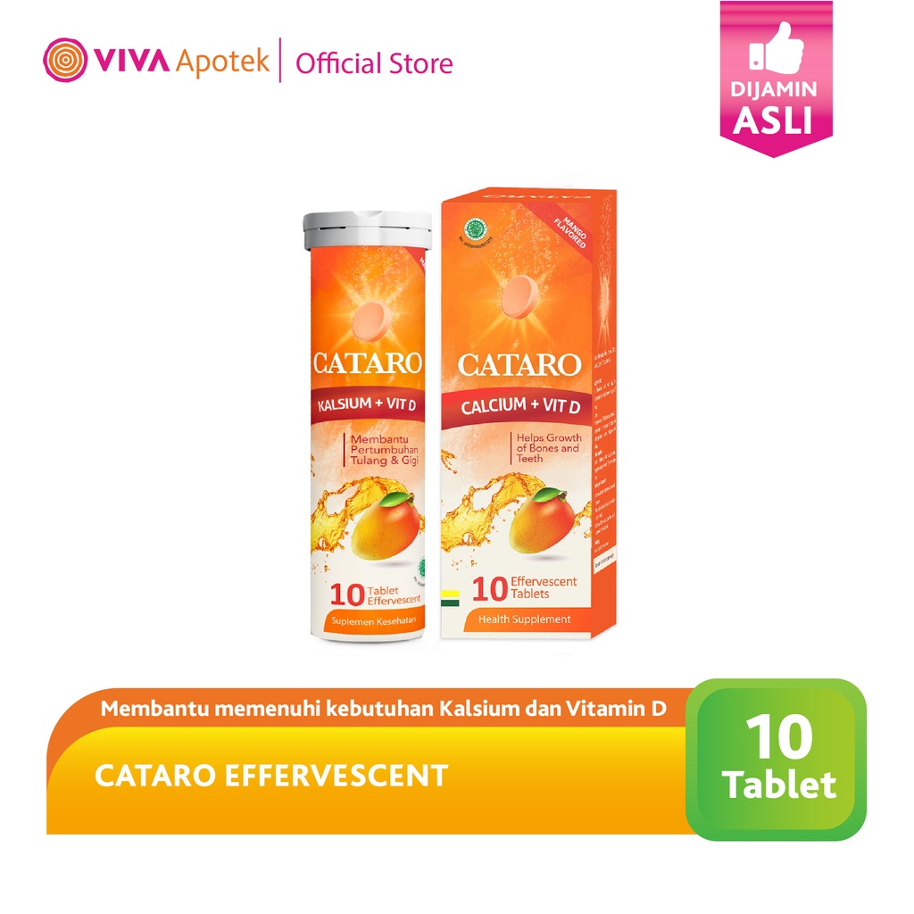 Jual Cataro Effervescent untuk Memenuhi Kebutuhan Kalsium (10 Tablet ...