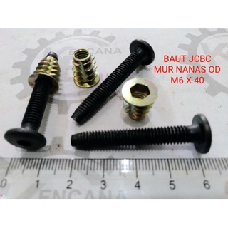 Jual BAUT JCBC MUR NANAS OD M6 X 40 / BAUT MEBEL/ BAUT FURNITURE/ KNOCKDOWN | Shopee Indonesia