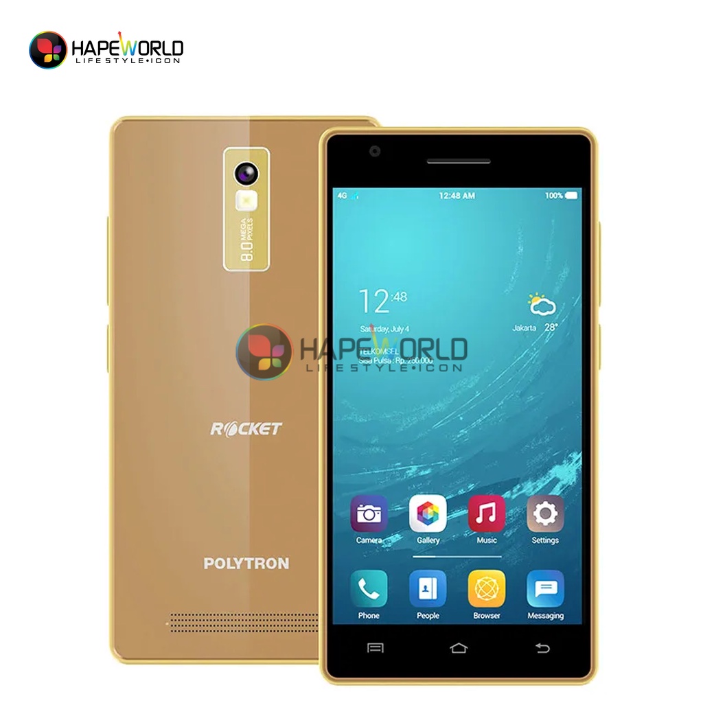 Jual HP POLYTRON ROCKET R2507 GOLD - ORIGINAL Indonesia|Shopee Indonesia