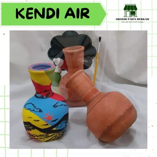 Jual Kendi wadah Tempat Air Tanah Liat Tradisional Vas Bunga Kerajinan ...