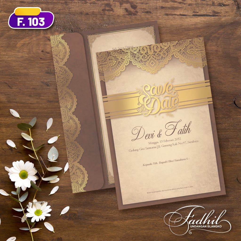 Jual UNDANGAN TEMA COKLAT EMAS MURAH, ELEGAN | Shopee Indonesia