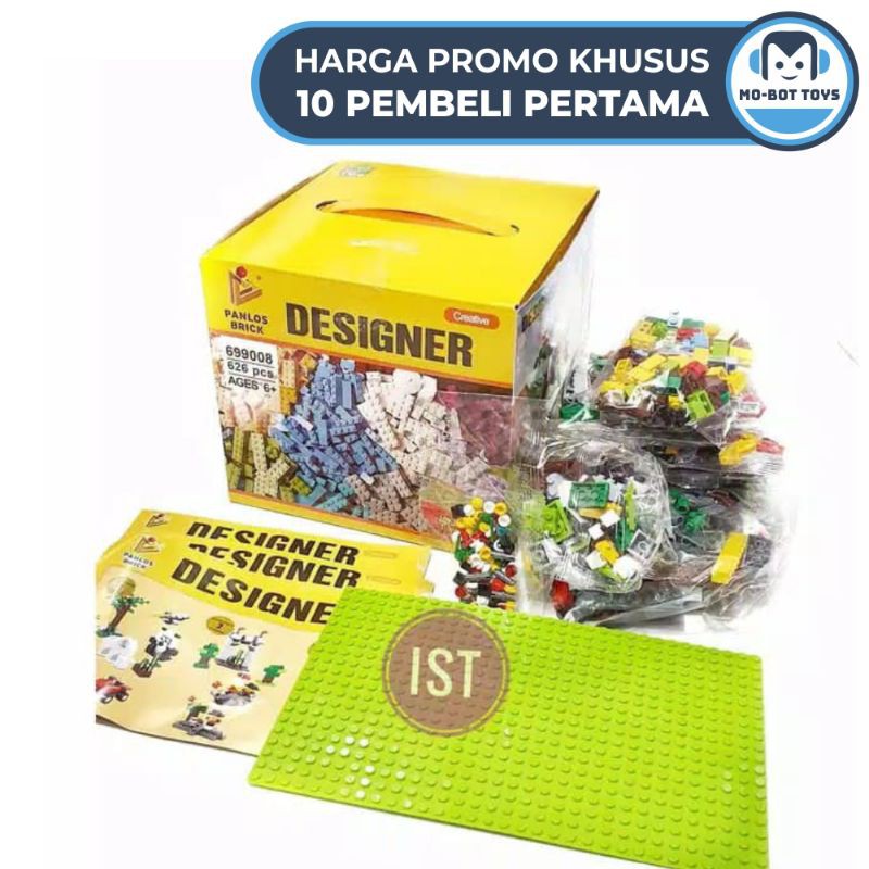 Jual Mainan Bongkar Pasang Balok Block Classic Panlos Brick dapat 626 ...