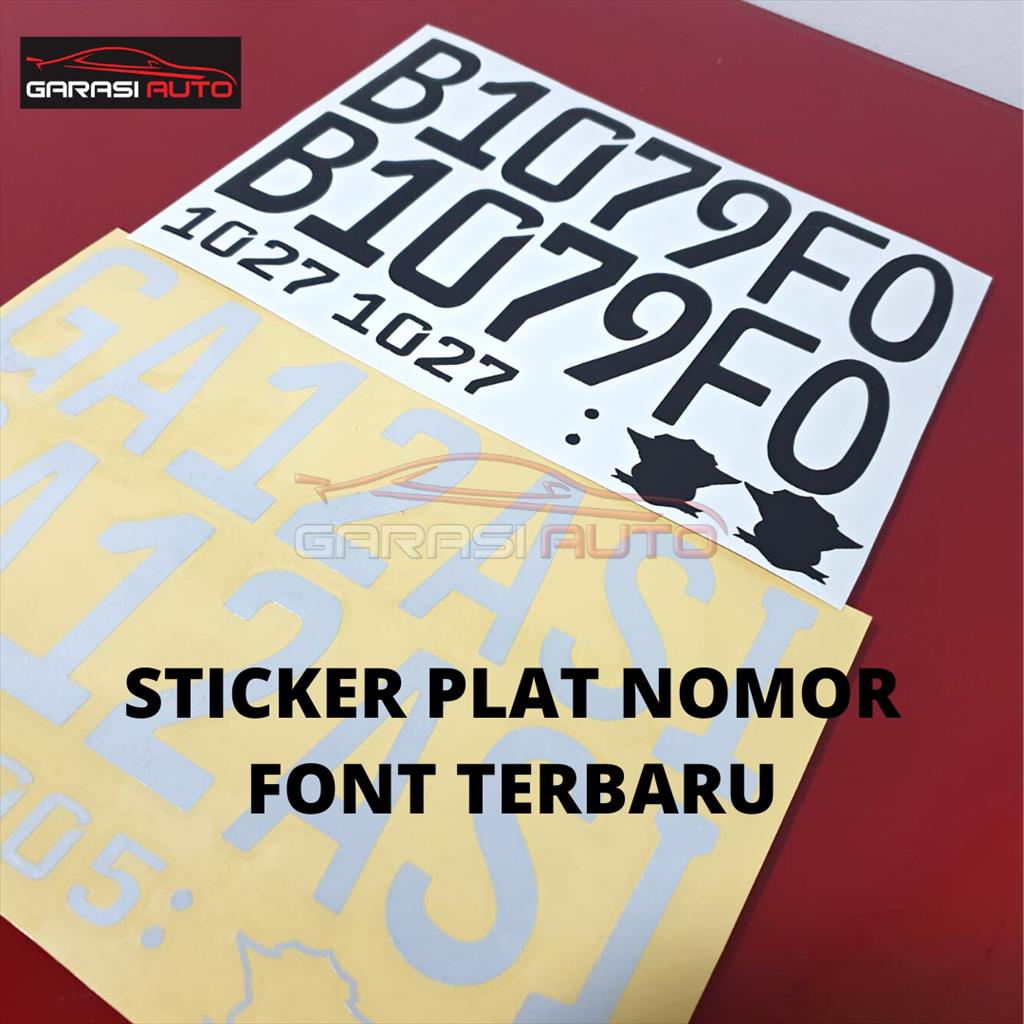 Jual Stiker Plat Nomor Mobil Font Terbaru Sticker Skotlet Reflektif dan ...
