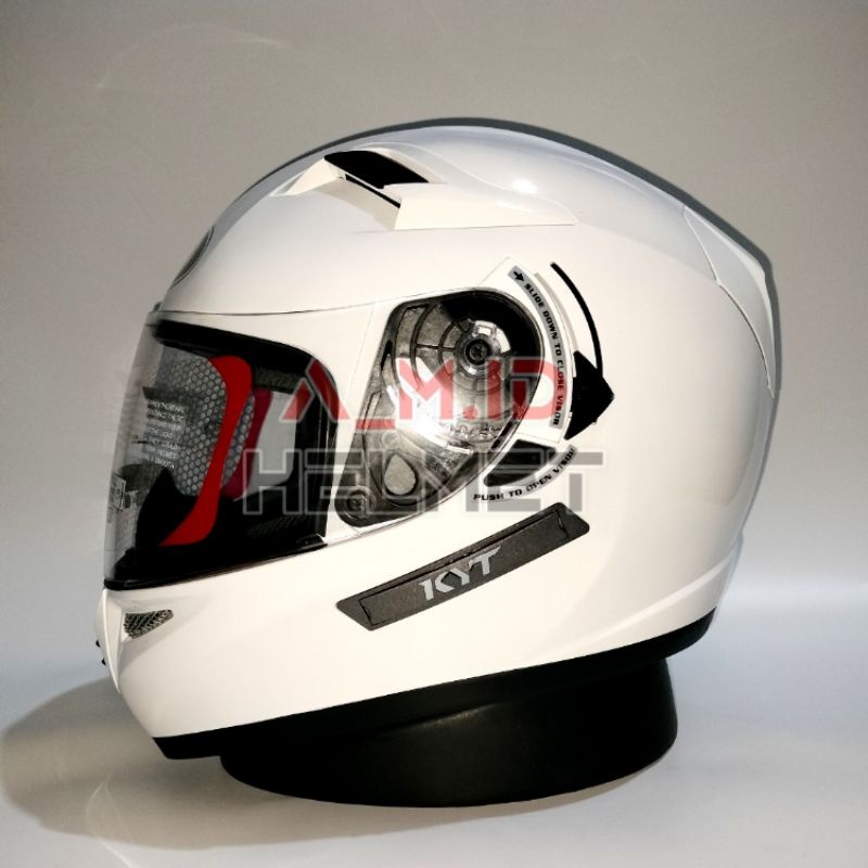 Jual HELM KYT K2 RIDER SOLID WHITE DOUBLE VISOR KYT FULL FACE | Shopee ...