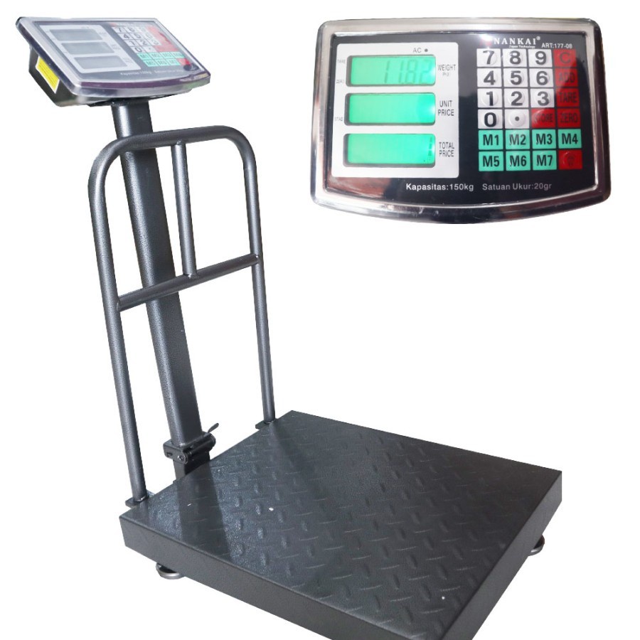 Jual [READY] Nankai Timbangan Duduk Digital 150kg Price Digital Berdiri With Rail 20g 150 KG LED ...