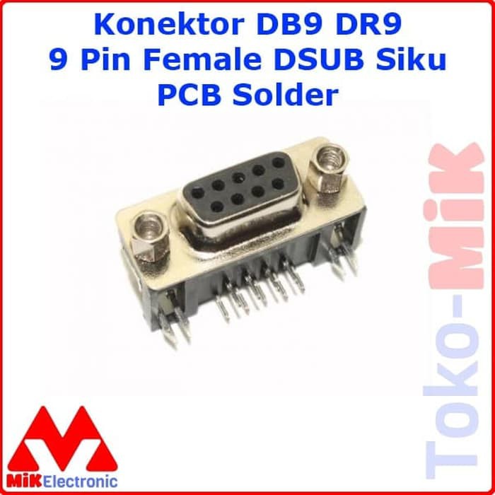 Jual KONEKTOR DR9 DR 9 DB9 DB 9 FEMALE COM SERIAL DSUB PCB SIKU SOLDER ...