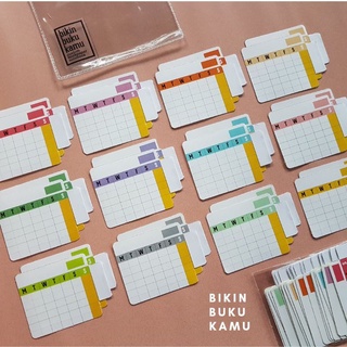 Jual 24pcs Undated Calendar Sticker Stiker Kalender Tanpa Tanggal Tahun ...
