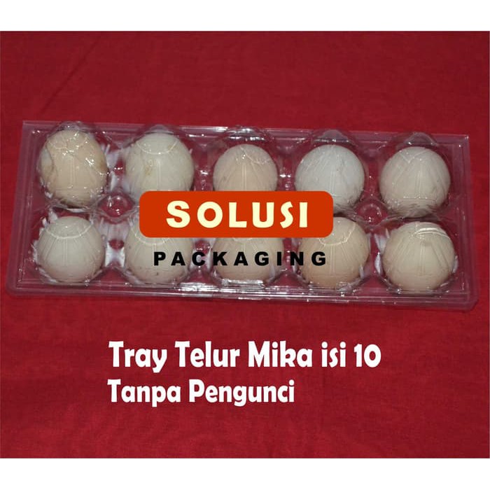 Jual KEMASAN TRAY TELUR MIKA ISI 10 / TEMPAT TELUR / KEMASAN / MIKA ...